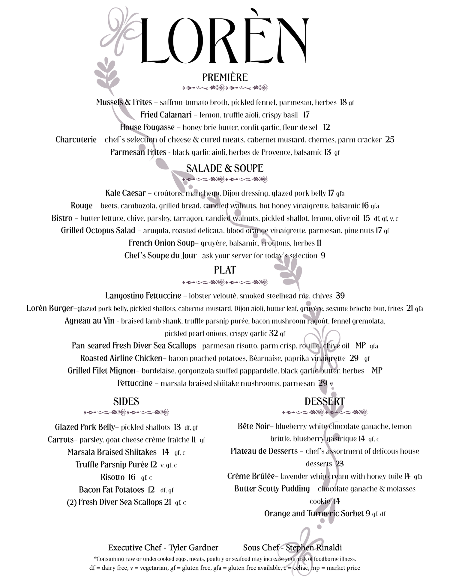 Menu – Loren Social Club