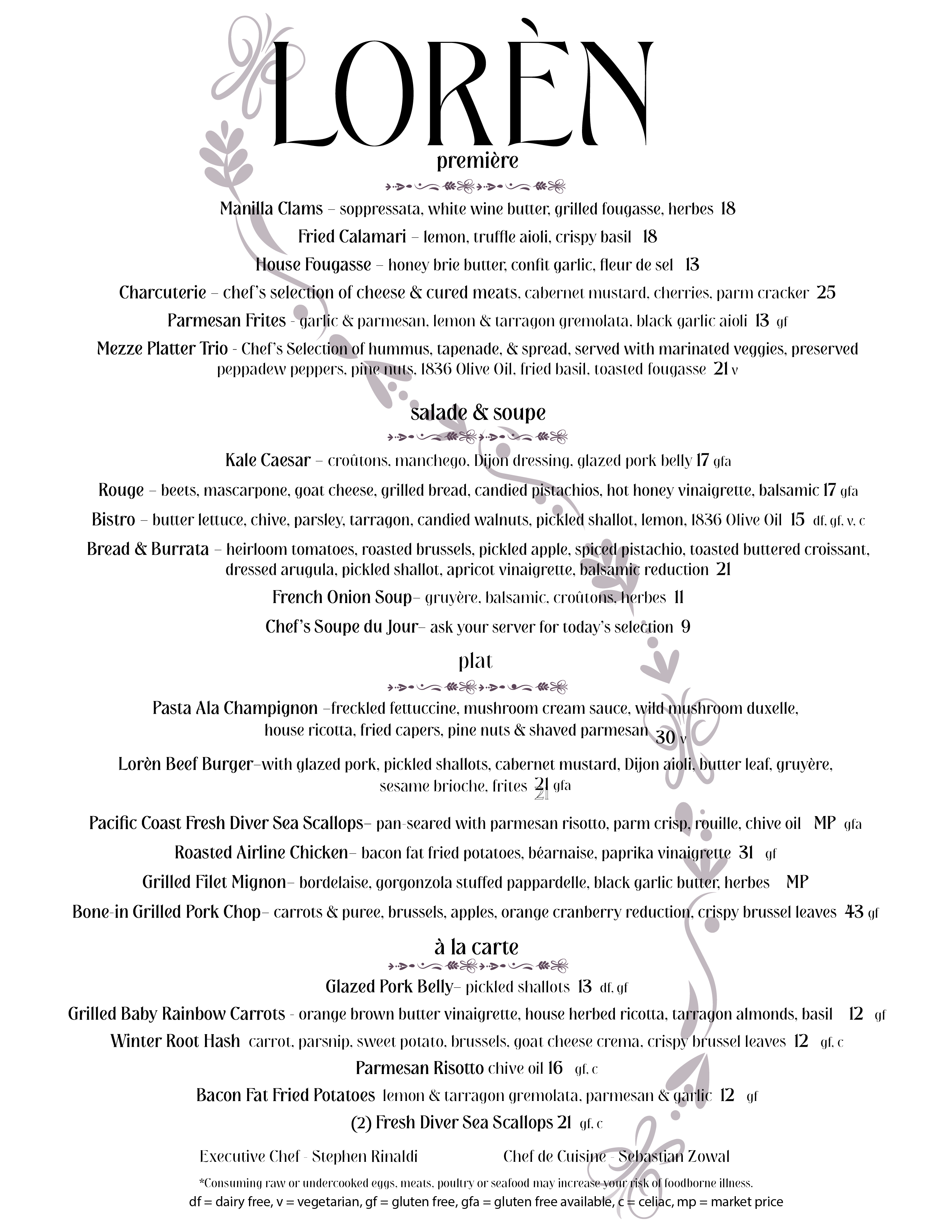 Menu – Loren Social Club